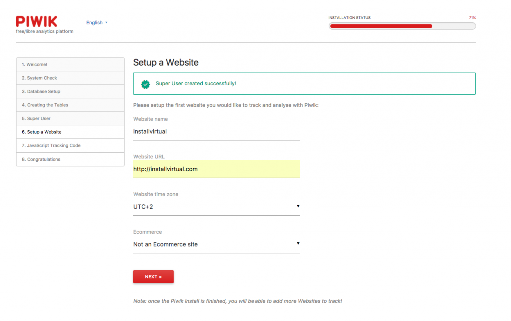 How to install piwik analytics tool with docker - installvirtual